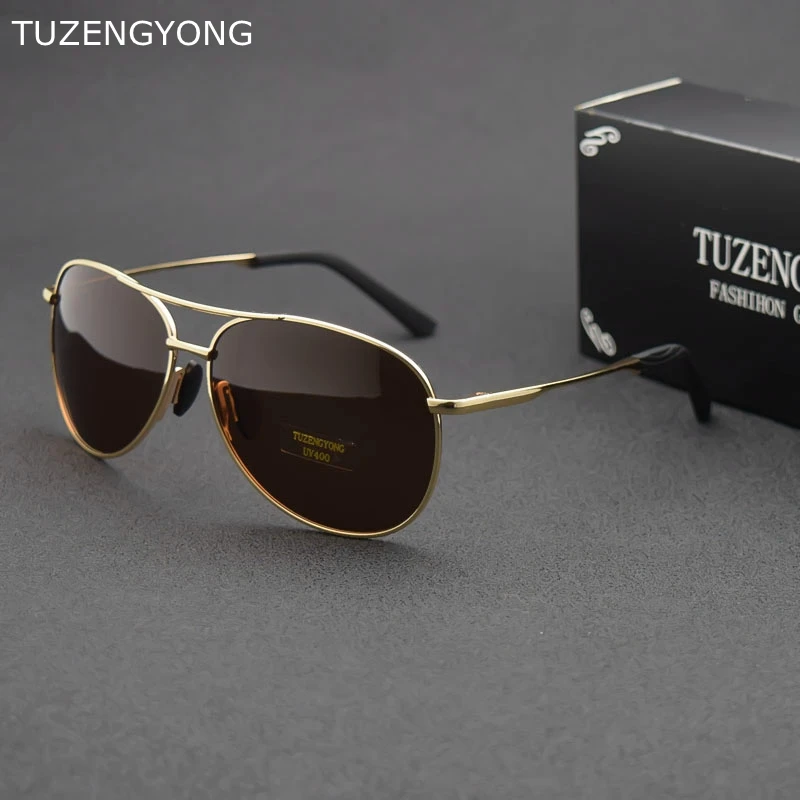 TUZENGYONG 2021 Брендовые мужские солнцезащитные очки из сплава ...