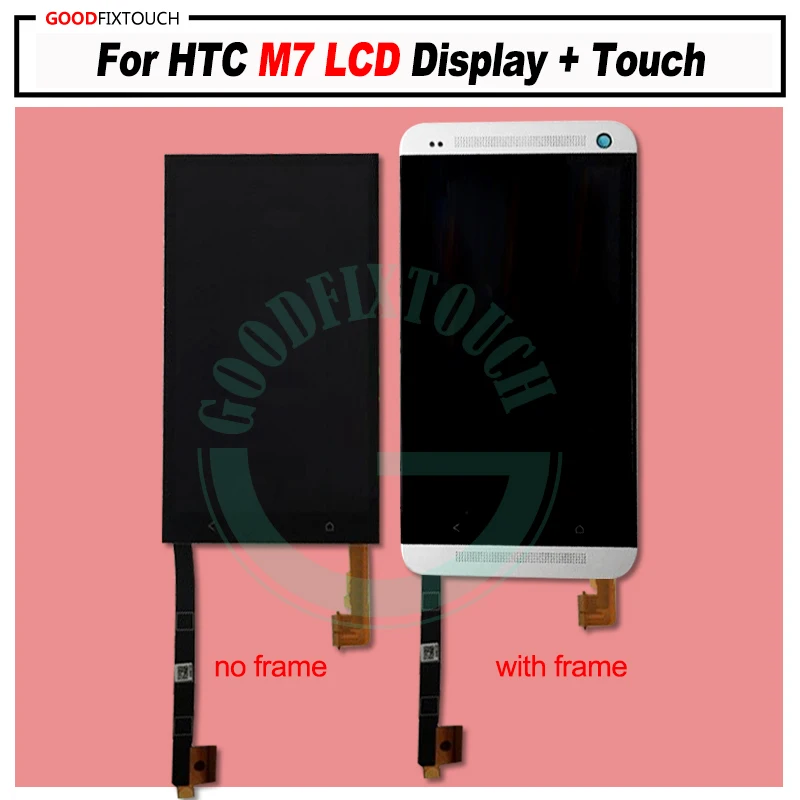 Для HTC one M7 ЖК-дисплей Дисплей с кодирующий преобразователь ...