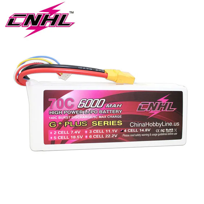 CNHL G+PLUS 4S 14.8V 6000mAh 70C Lipo Battery - at all stores