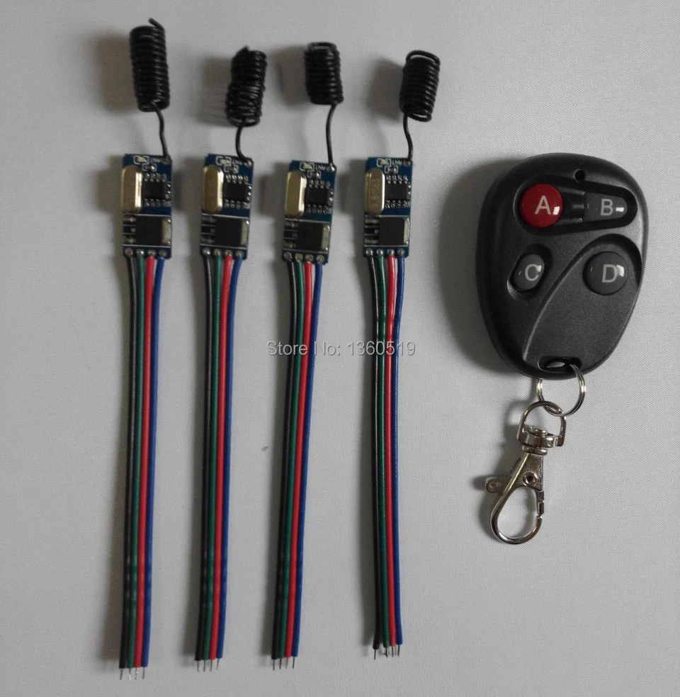 Mini Small Volume Remote Control Switch System Micro DC3.6V 3.7V 5V 6V ...