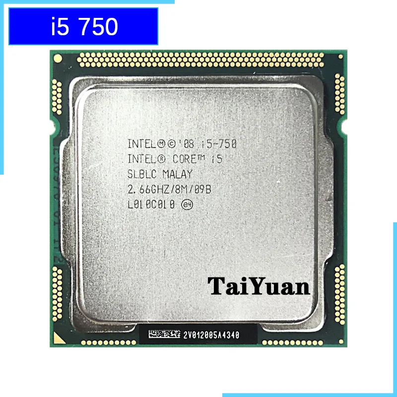 Процессор Intel Core i5-750 i5 750, 4-ядерный, 2,6 ГГц, LGA 1156, б/у ...
