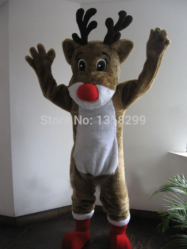 mascot Christmas Rudolph Reindeer mascot costume fancy dress custom ...