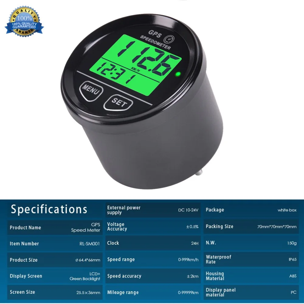 Digital Searon GPS Speedometer Speed Meter Counter Waterproof with High ...