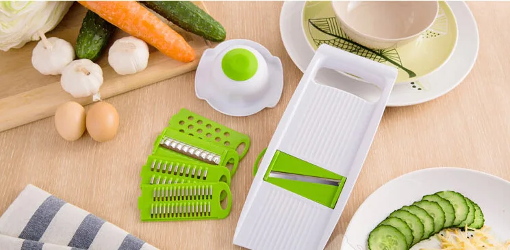 1 набор, креативная Терка-мандолина, резак для овощей с 5 лезвиями из ...