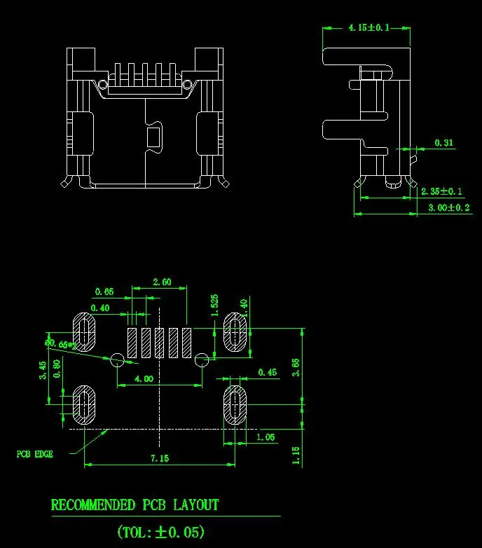 Compact Micro USB 5-Pin Jack with Side Inserting Plate – 4ft Mini USB ...