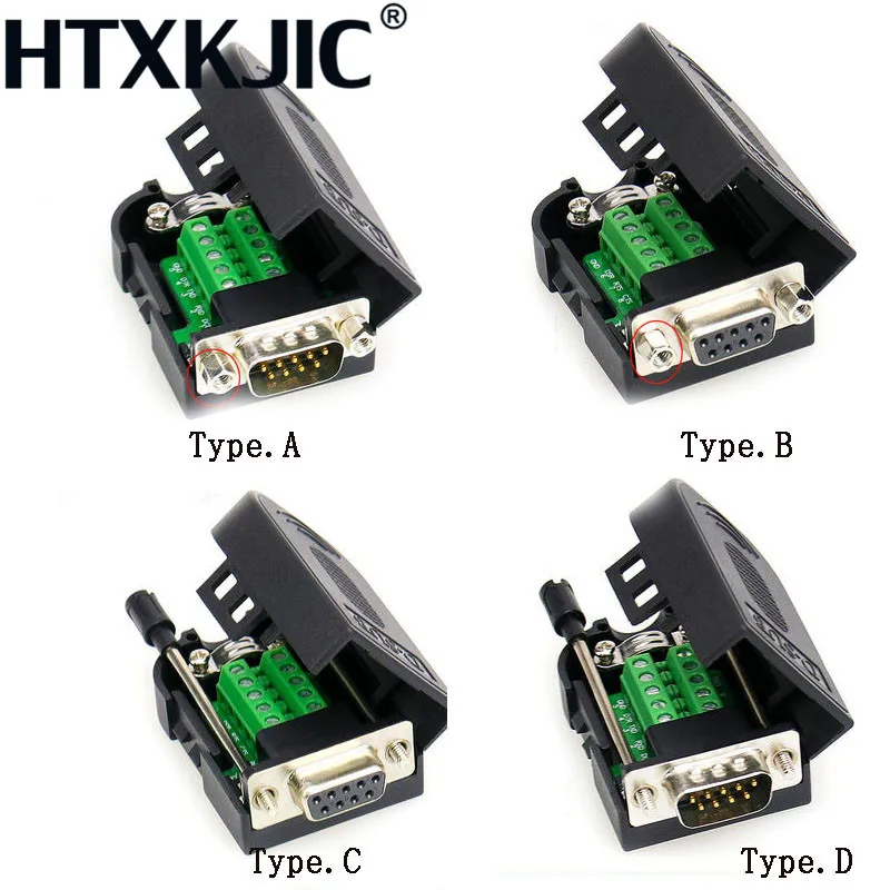 DB9 COM RS232 transfer-free Signals terminals Male Female connector D ...