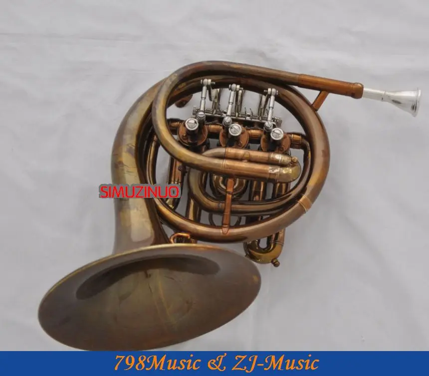 New Antique Mini French Horn Bb Pocket horn With Case - buy at the ...