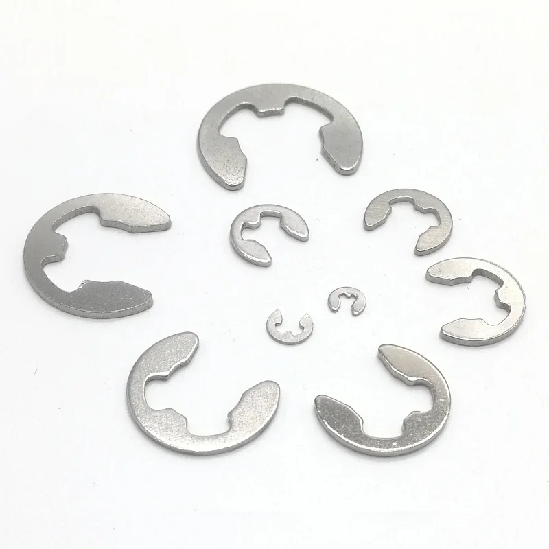 100 шт./лот DIN6799 GB896 M304 M1.5/2/2.5/3/4/5/6/7/8/9/10 Нержавеющая сталь A2 E зажим ...