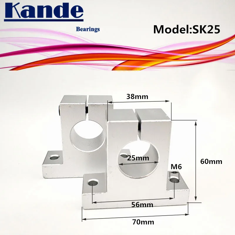 Подшипники Kande SK25 25 мм, 2 шт., линейный вал для 3D принтеров ...