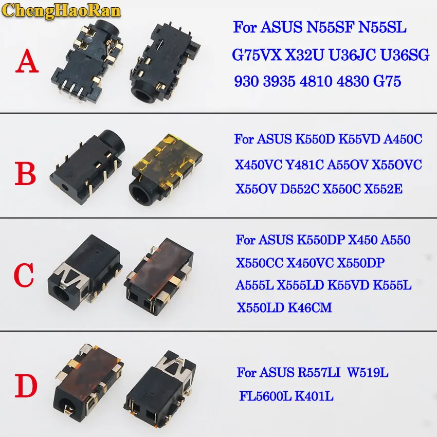 Разъем для наушников ChengHaoRan для ноутбука Asus | AliExpress