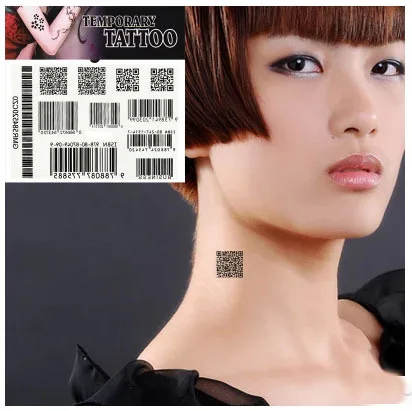 Qr Code Tattoo Neck