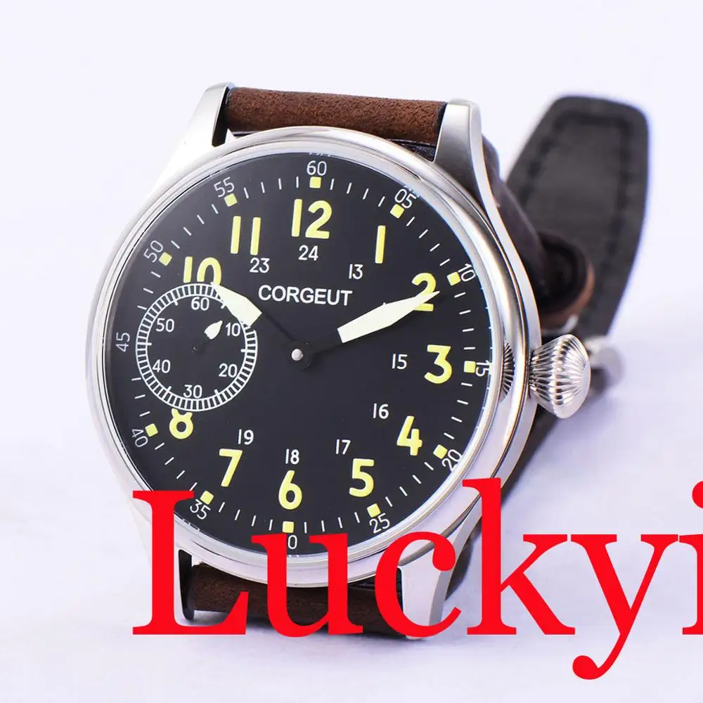 Corgeut 17 Jewels Mechanical Hand Winding Sapphire Wristwatch Seagull ...