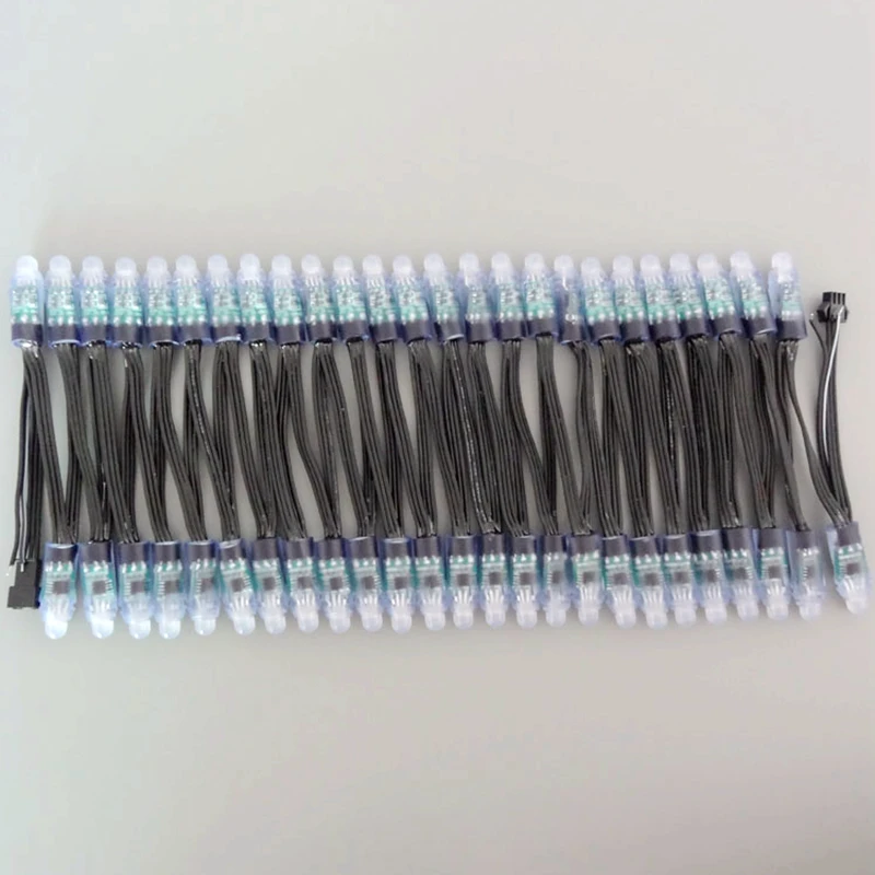1000pcs/lot 12mm WS2811 IC Black wire,RGB Digital Led pixel Module ...