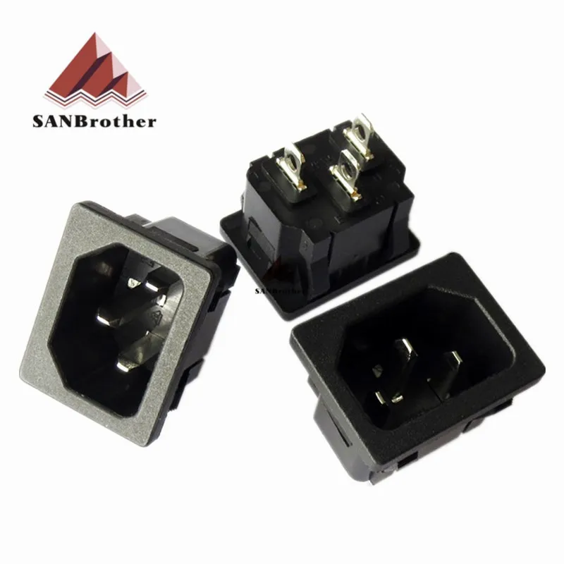 Трехконтактная Встраиваемая трехконтактная розетка переменного тока 3D ...