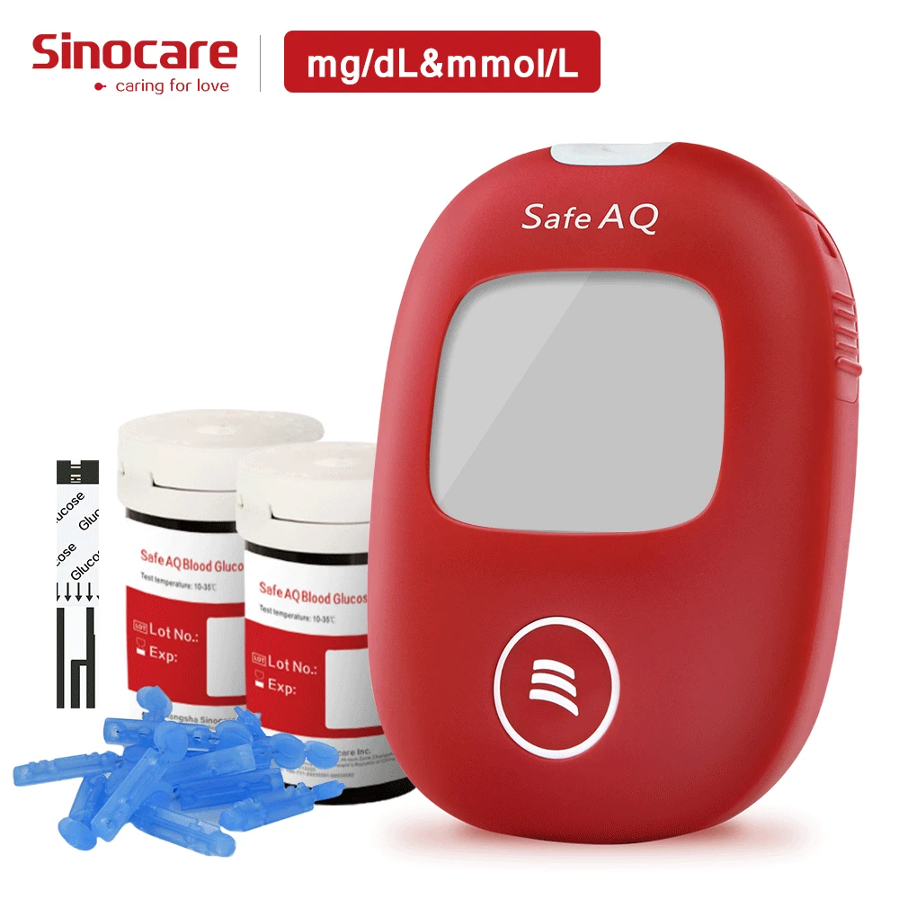  mg dL VS Mmol L Sinocare Safe AQ Glucometer 50 Test Strips 50