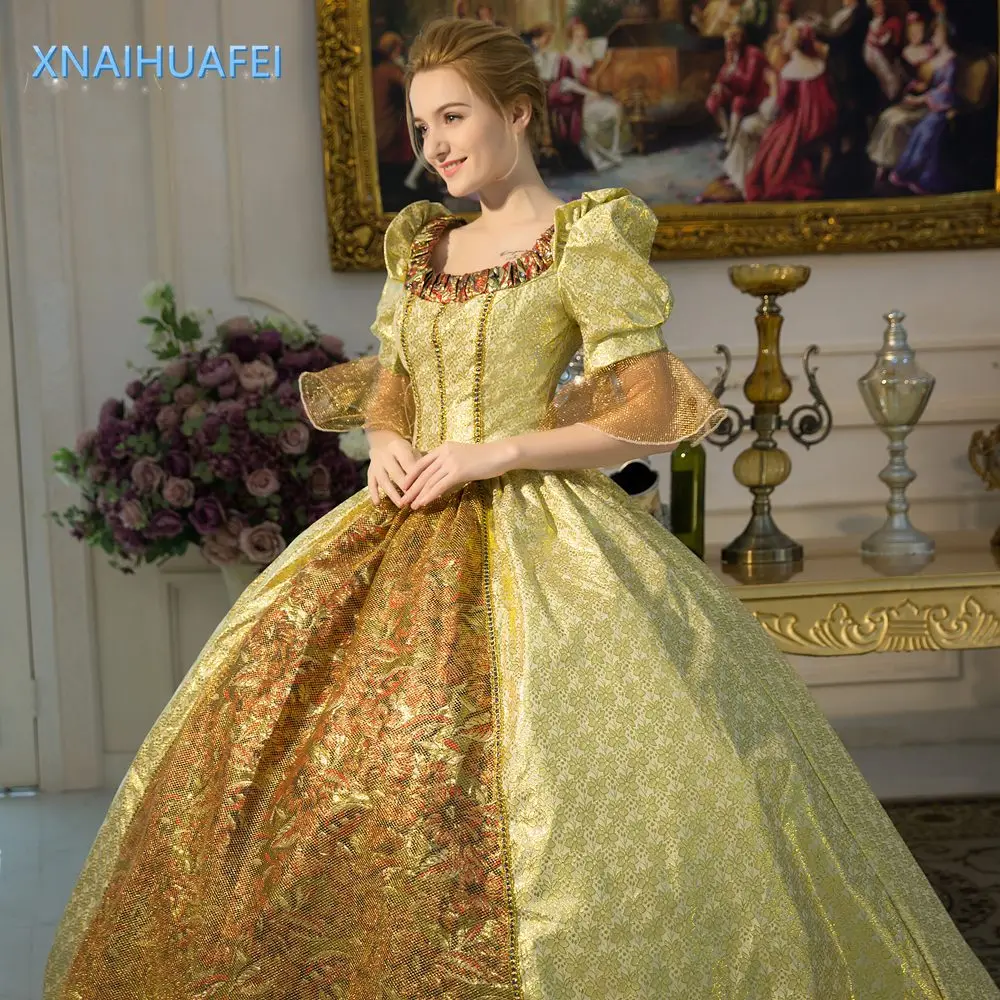 Court Dress Rococo Baroque Cosplay Costume Medieval Renaissance Costume ...