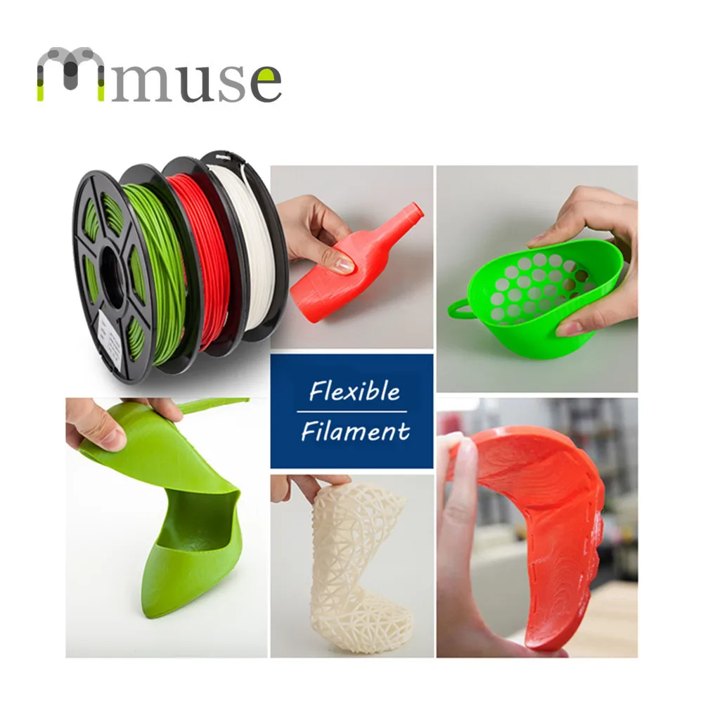 Soft 3D Printer Filaments Flexible Filament 1.75/3.00mm for Makerbot ...
