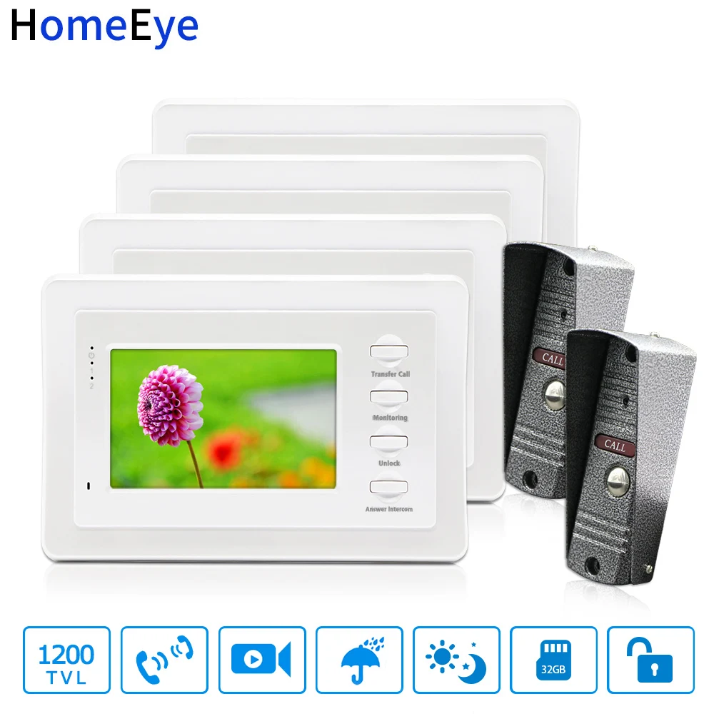 Russian OSD Video Door Phone Video Intercom Doorbell Camera Door ...
