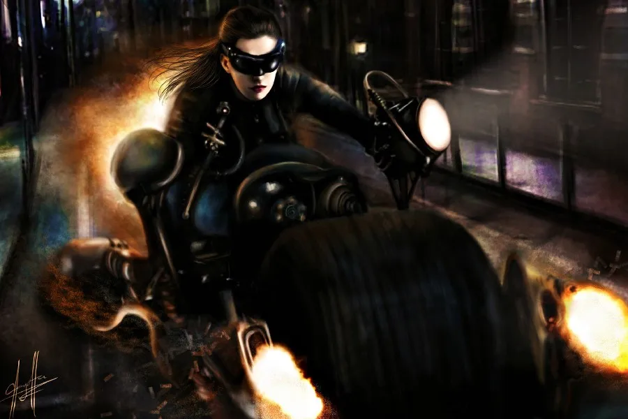 The Dark Knight Rises Catwoman On Bike