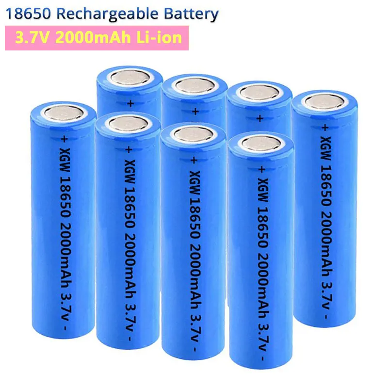 Новая 18650 литиевая аккумуляторная батарея 3,7 V 2000mAh фонарик литий ...