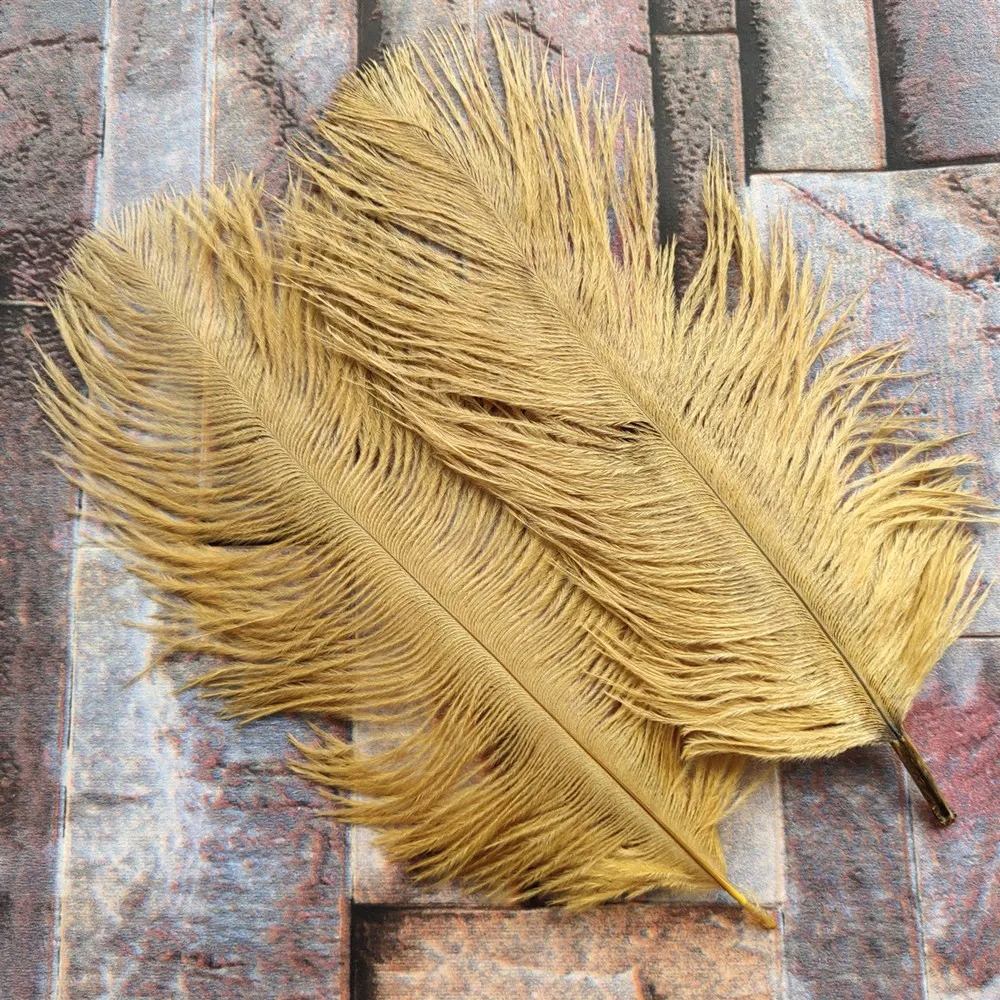 Золотые страусиные перья | AliExpress
