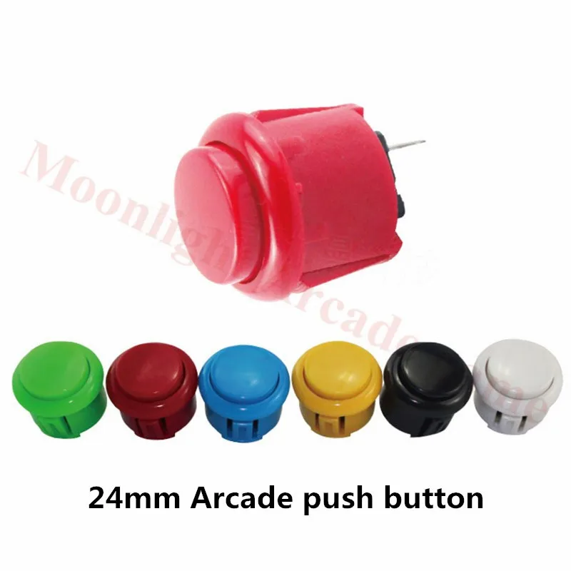 10 шт. 24 мм заводская цена аркадная кнопка круглая кнопка встроенный ...