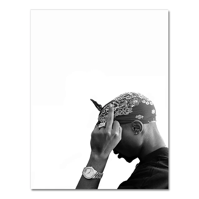 Tupac Middle Finger Poster