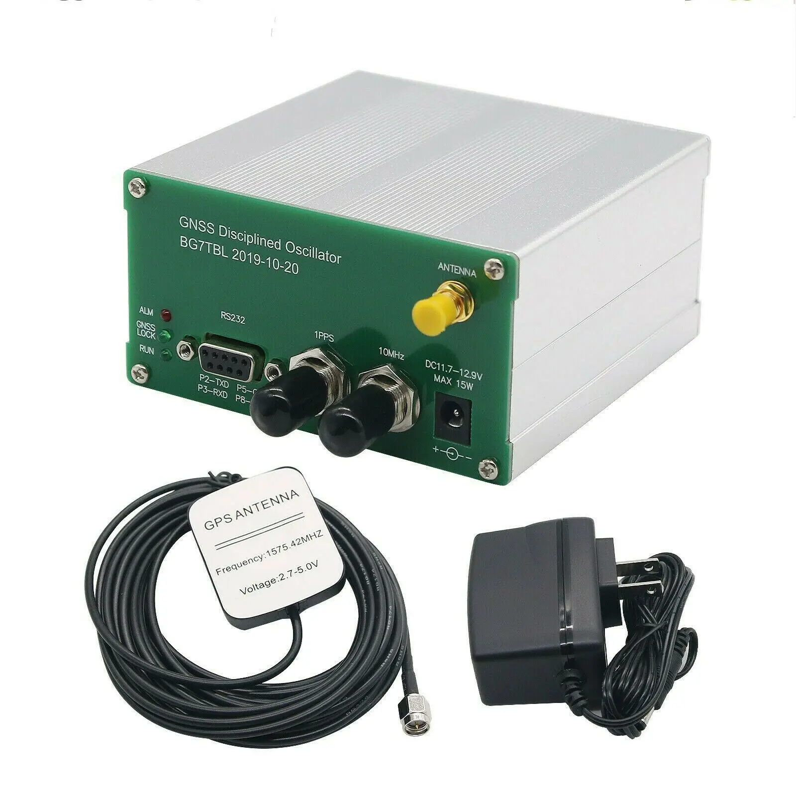 NEW 10MHZ Output Sine Wave GPS Disciplined Clock GPSDO + GPS Antenna ...