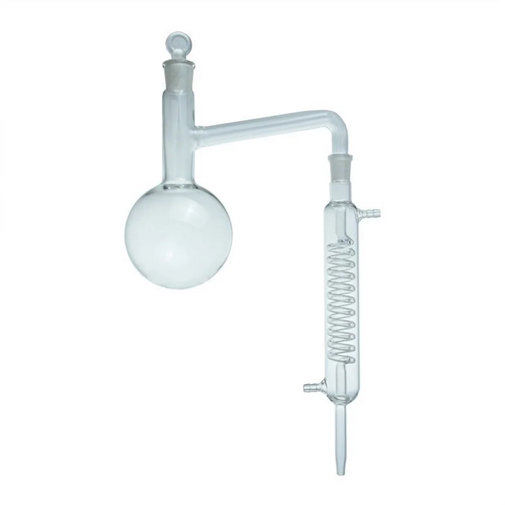100ml /250ml Lab Distilling Flask Retort with Ground Glass Stopper 3.3 ...