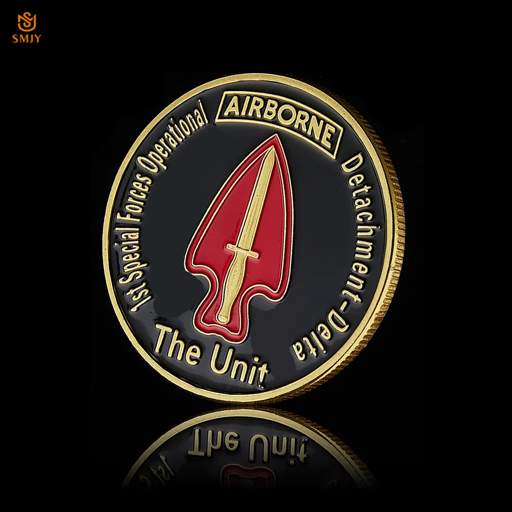 US Army Airborne 1st Special Forces Operational USA Gold Military Token ...