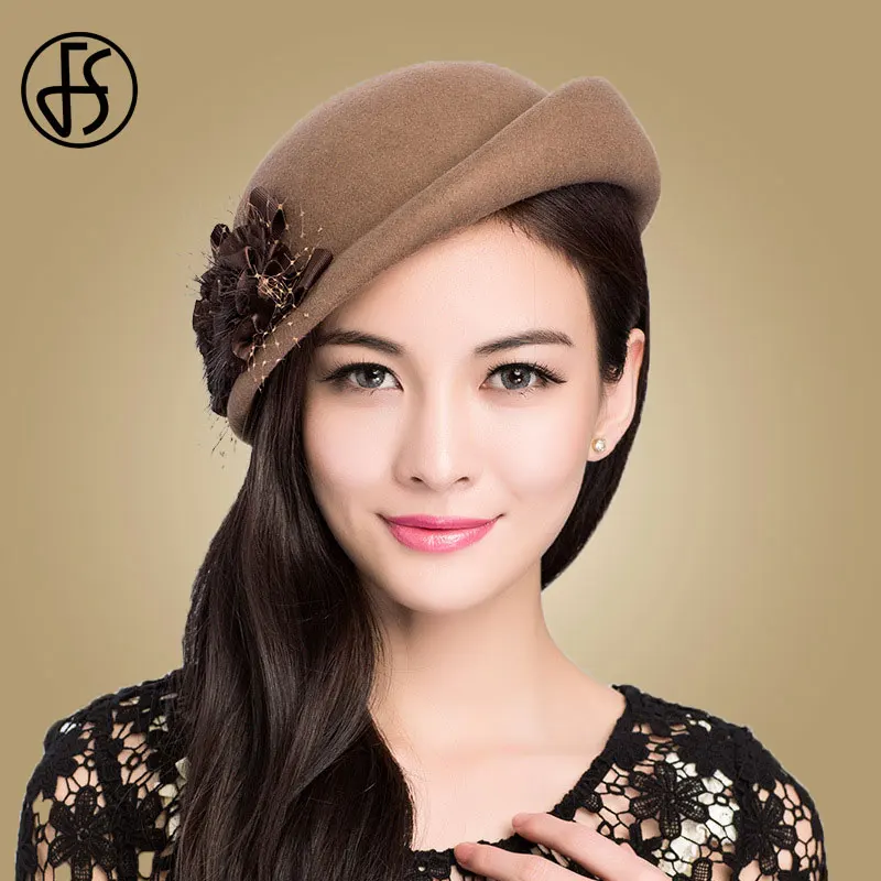Женский фетровый берет FS | AliExpress