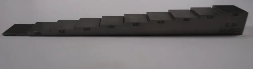 10 step 2-20mm 304 stainless steel calibration test block Ultrasonic ...