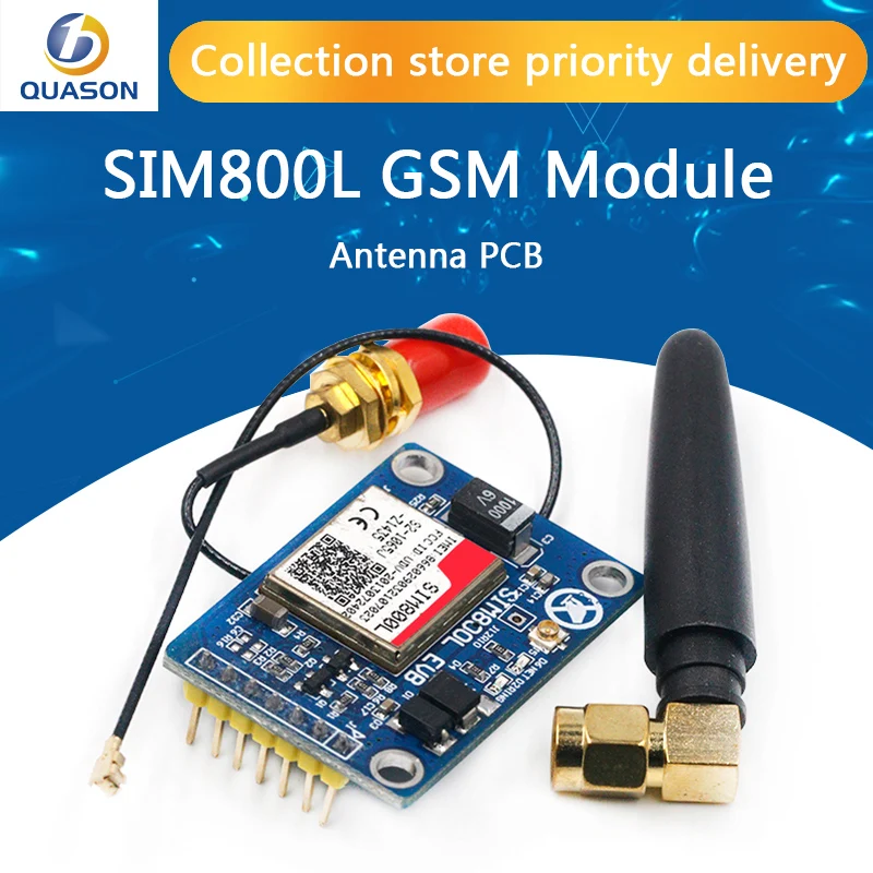 Módulo Sim800l Gprs Gsm Para Arduino Placa Com Antena Pcb E Banda Quad Circuitos Integrados