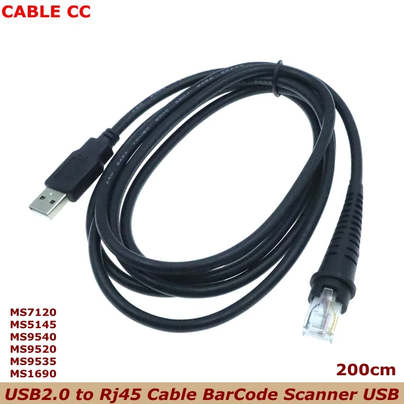 USB-кабель для сканера штрих-кодов, 2 м/7 футов, для Honeywell ...