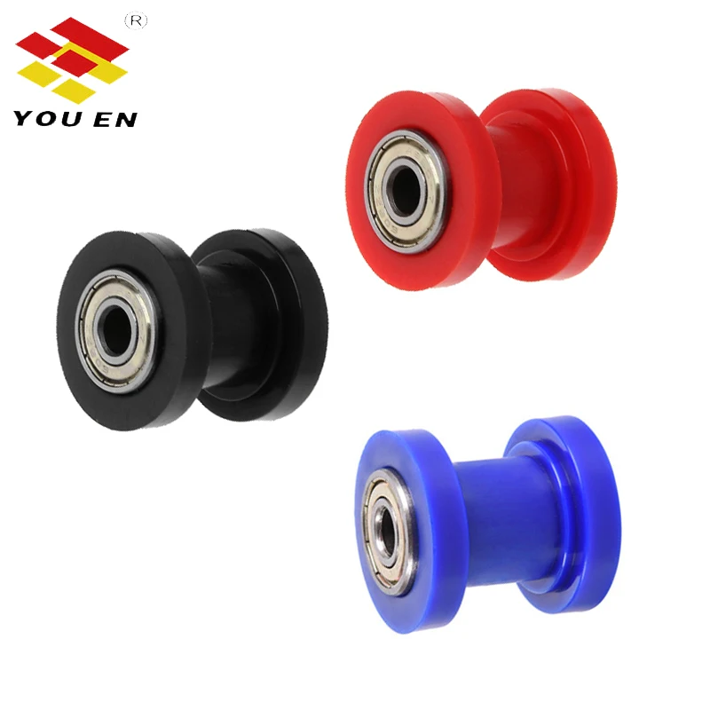 YOUEN 8mm 10mm Drive Chain Roller Slider Tensioner Wheel Guide Pit Dirt ...