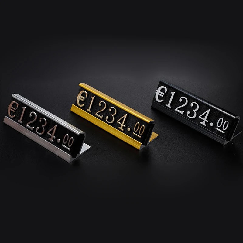 Aluminum Frame Jewelry Numeral Pricing Cube Sign Adjustable Number ...