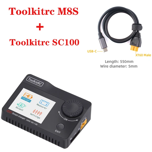 ToolkitRC M8S + SC100 Type-C to XT60 Charging Cable - где купить