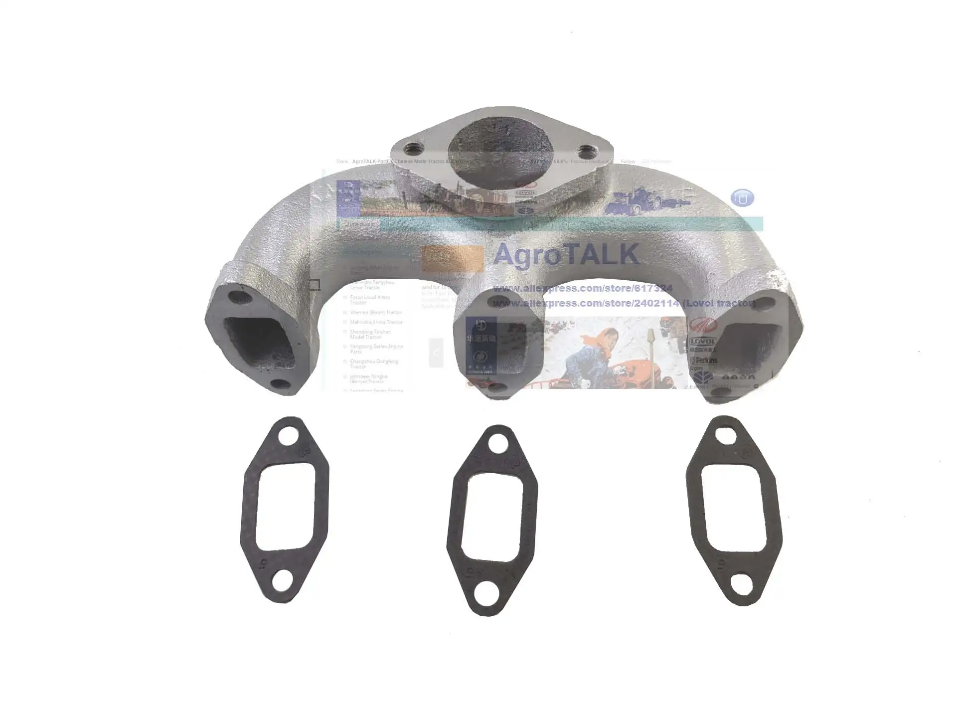 Выхлопной коллектор глушителя для Laidong KM385BT, для таких тракторов ...