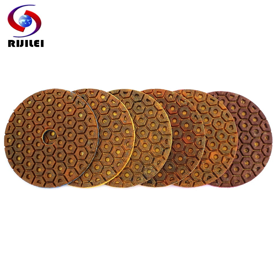 RIJILEI 3Inch Metal Grinding Pads 80mm Metal Diamond Polishing Pads Day or