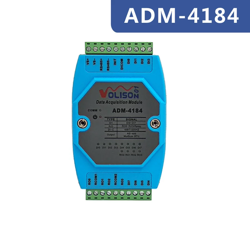 ADM-4184 8-channel digital acquisition DI/DO 4-channel relay output ...