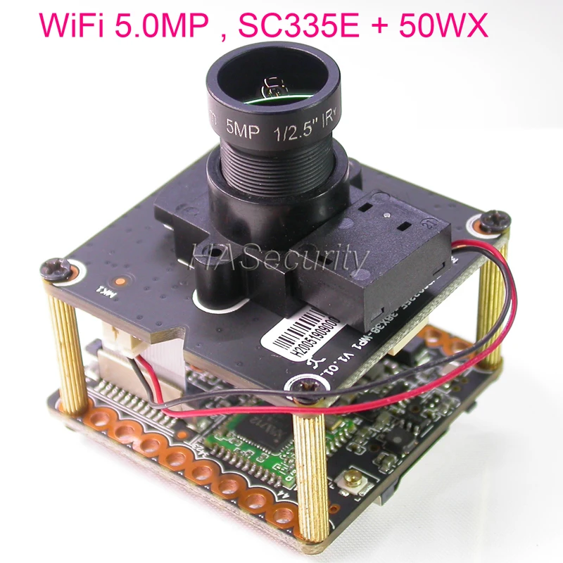 Wi-Fi 5.0MP , H.265 1/2.5 "SmartSens SC335E CMOS + 50WX / XM550 CCTV IP-камера головного света ...