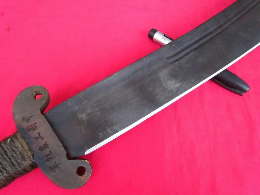 Vintage Anti-Japanese War Sword Broadsword Blade Chinese Army Soldier ...