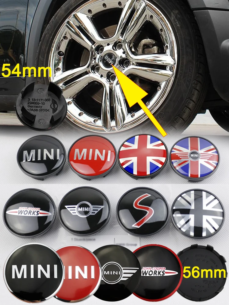 \u00d8 50-75 MM Alloy rims Emblem Logo Sticker 4 Sports Hub cap Wheel ...