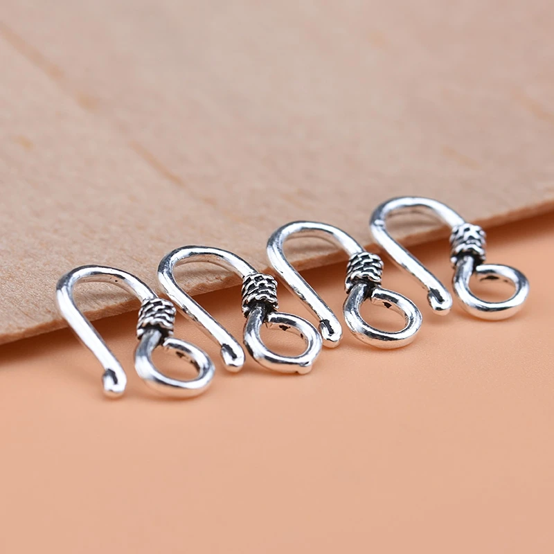925 sterling silver bracelet button accessories, necklace connection ...