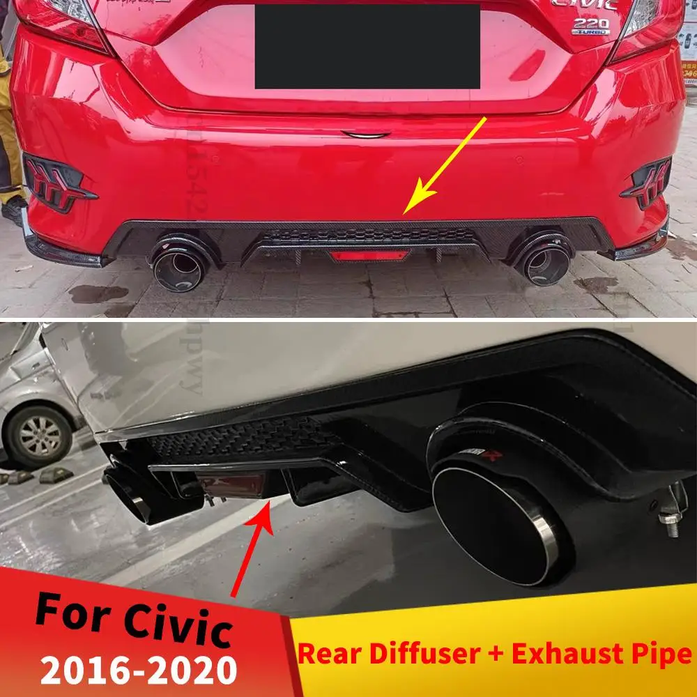 Задний бампер, диффузор, разделитель выхлопной трубы, накладка, спойлер ...