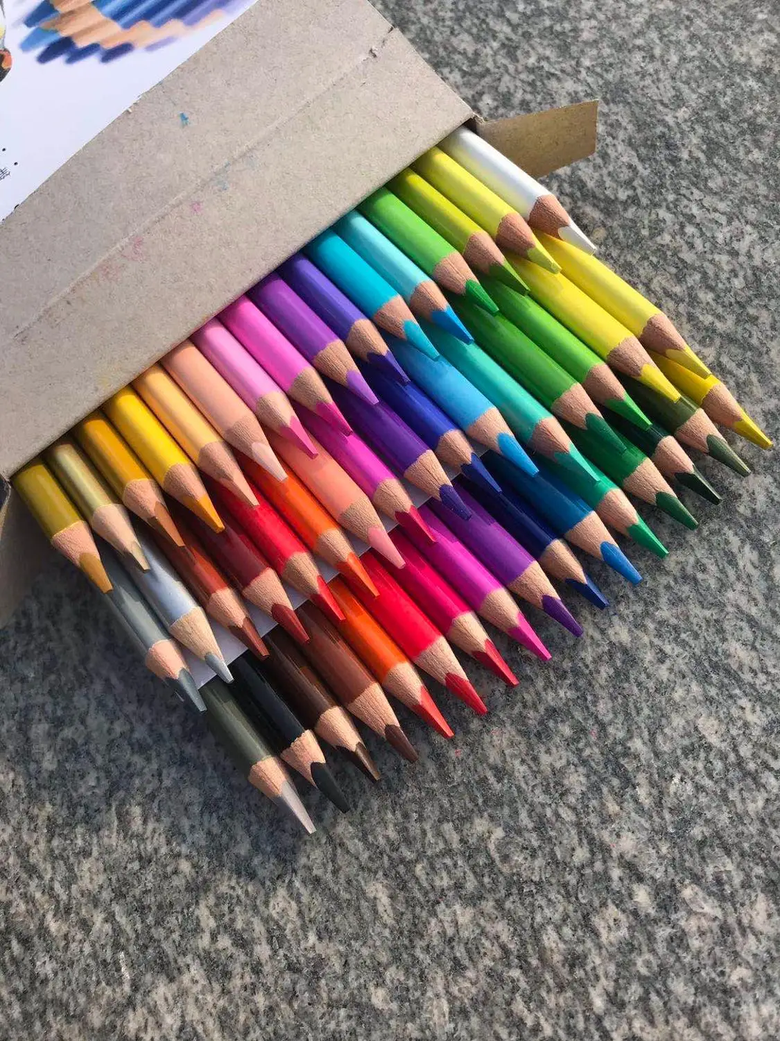 CaiPu colored pencils for drawing 48 different colores pencil set ...