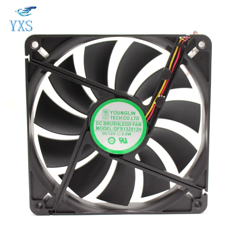 DFS132512H бесшумный шасси охлаждающий вентилятор DC 12V 3W 0.25A 2200 ...