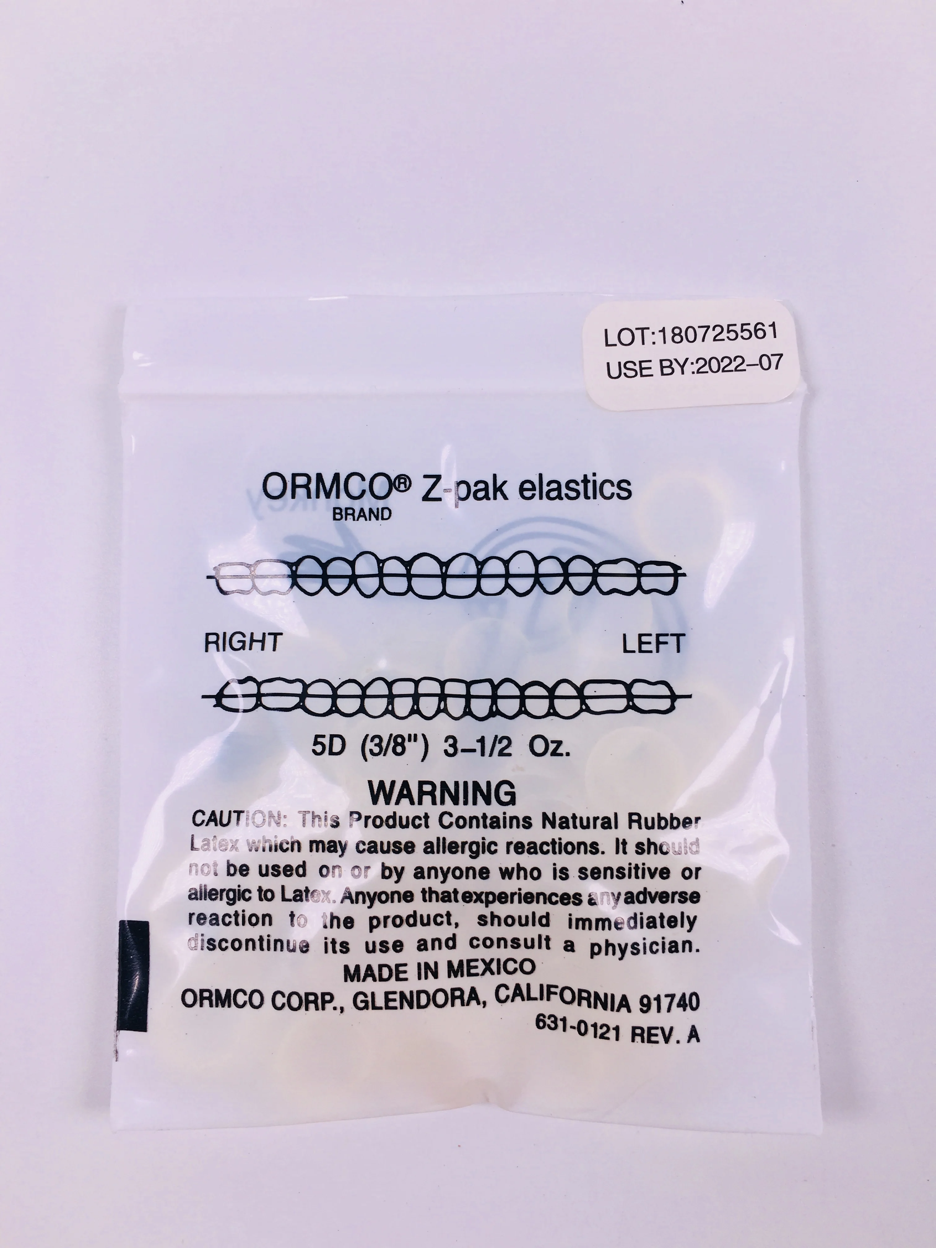 Monkey 3/8 Elastics Bands Dental Z-pak Elastic Bands 3.5OZ Orthodontic ...