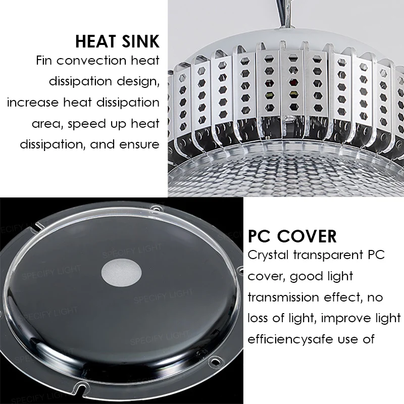 2024 новый дизайн Светодиодная лампа для мастерской супермаркет 100 Вт ...