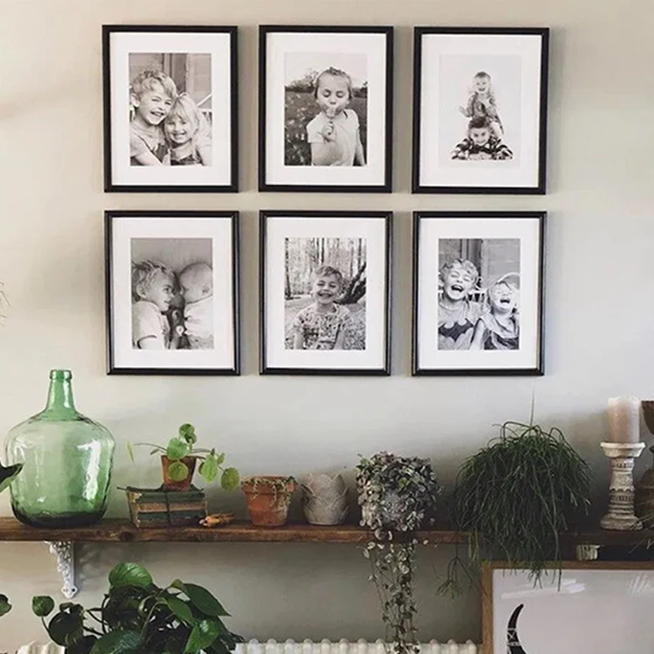 Рамки для фотографий на стену: 37 настенных фоторамок на веревках ...